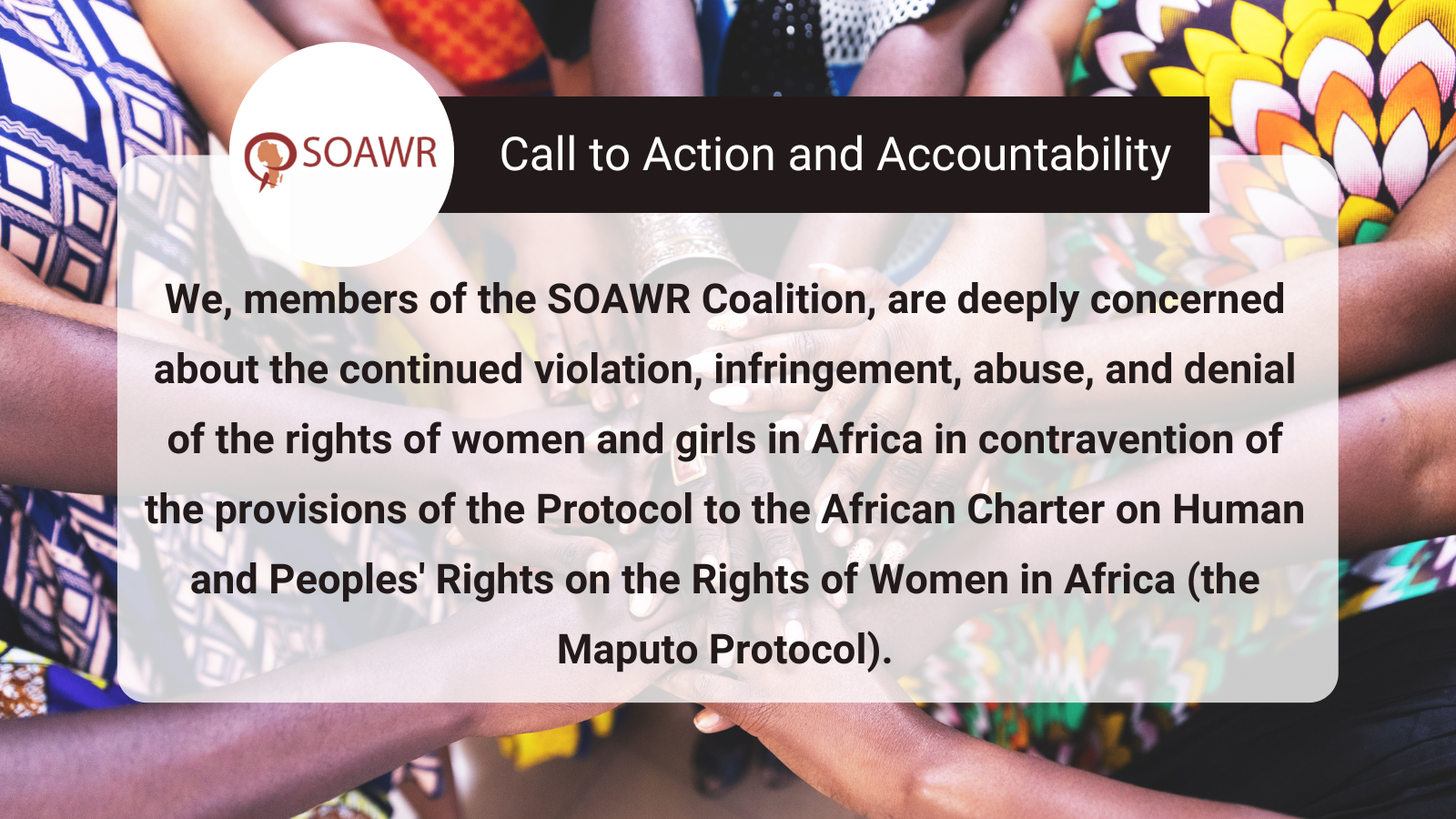 Call to Action and Accountability to the African Union Member States ...